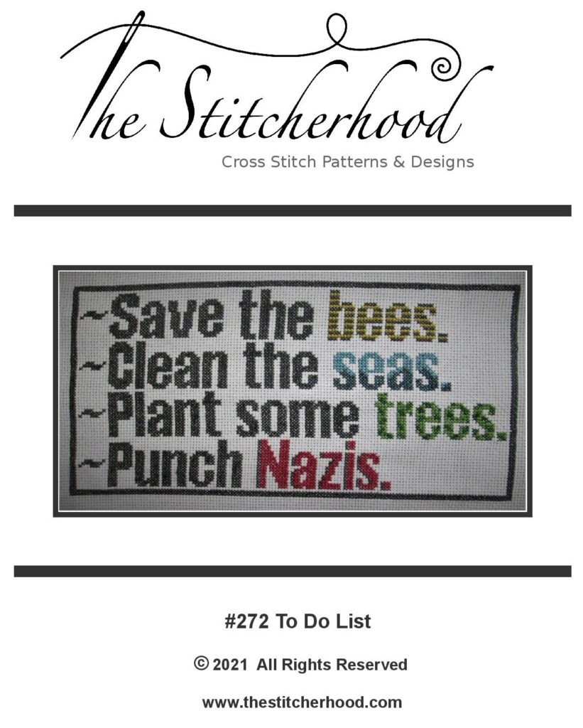 Liberal and Political Cross Stitch Patterns & Designs